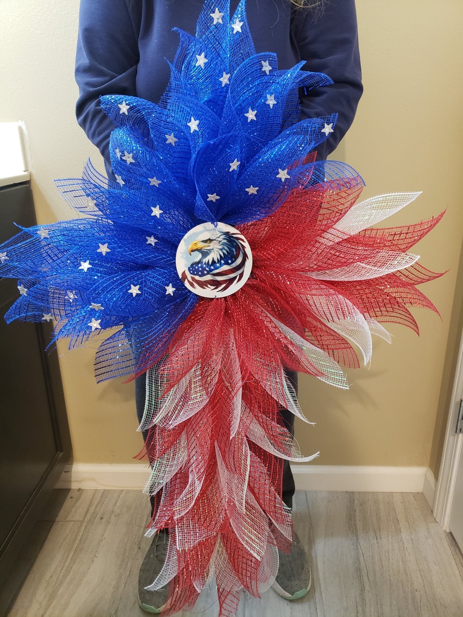 American Flag Cross wreath – Wear What Boutique